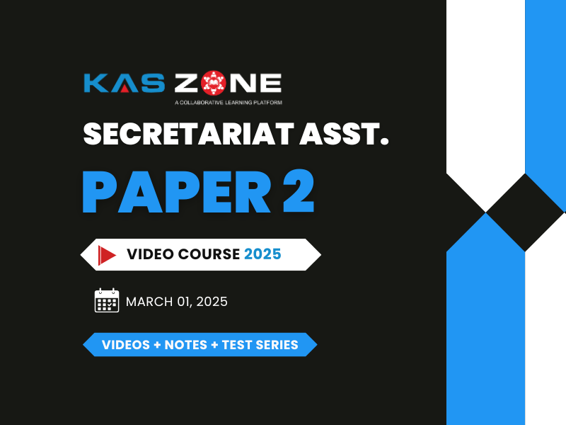 Secretariat Assistant Paper 2 Video Course - KAS Zone